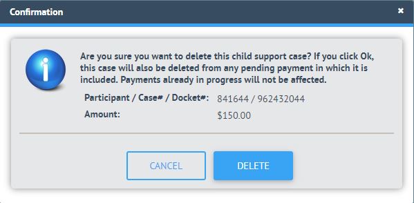 iPayOnline Maintain Child Support Cases